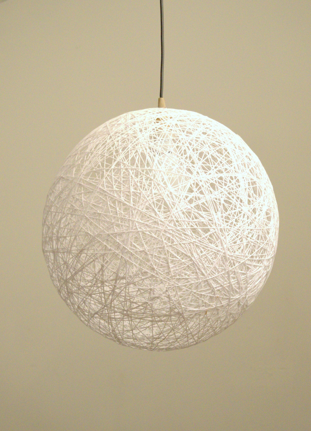 Sphere Pendant Light. Modern Pendant Lamp. White Random Lighting ...
