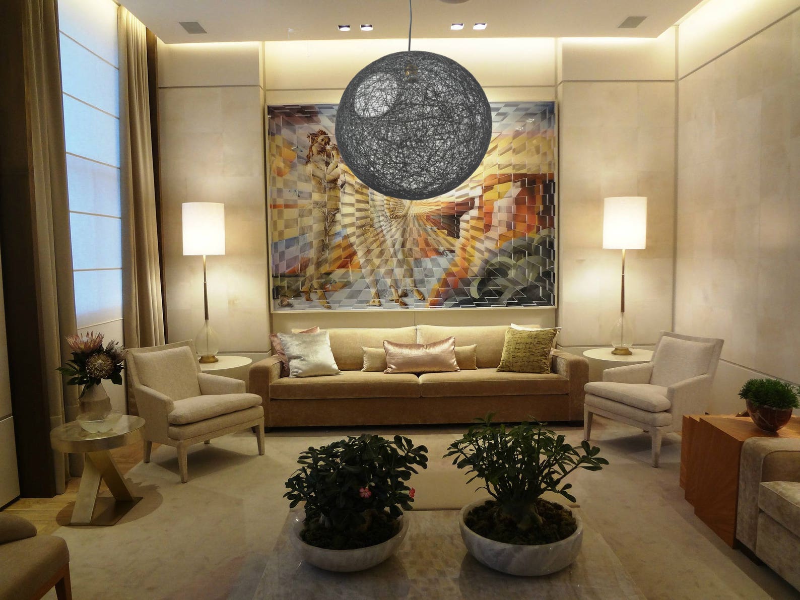 Sphere Lighting Fixture Globe Hanging Light. Modern Pendant - Etsy