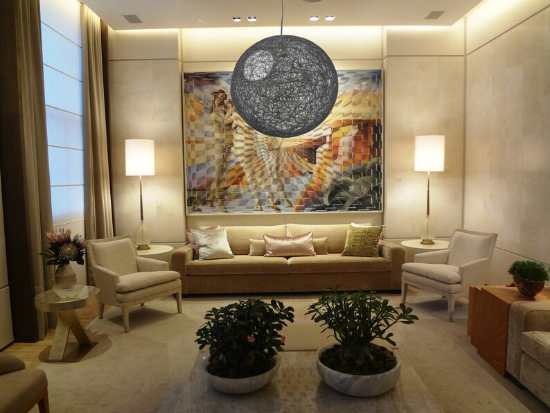 Giant Sphere Lighting Fixture Globe Hanging Light. Modern - Etsy