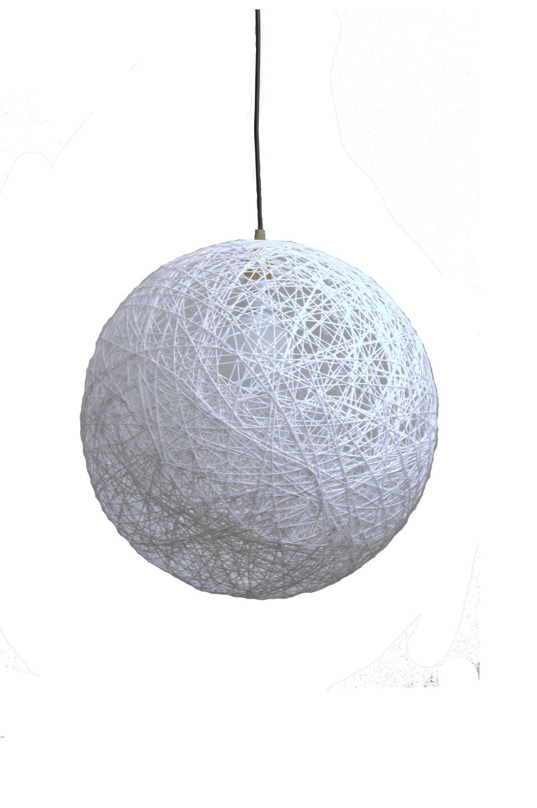 Sphere Pendant Light. Modern Pendant Lamp. White Random Lighting ...