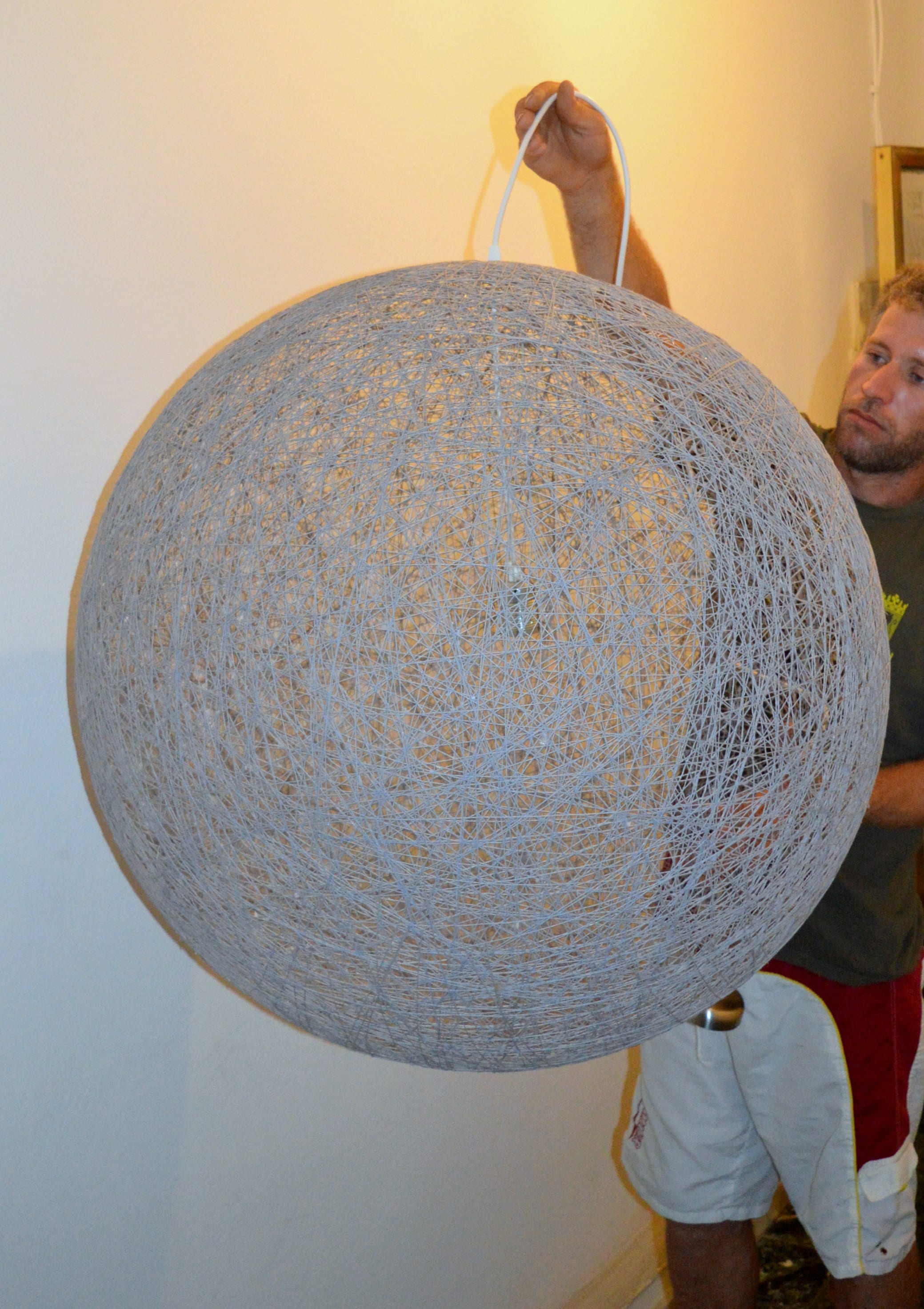 Giant String Sphere Pendant Light: Modern Bedroom Lighting (85cm-34 ...