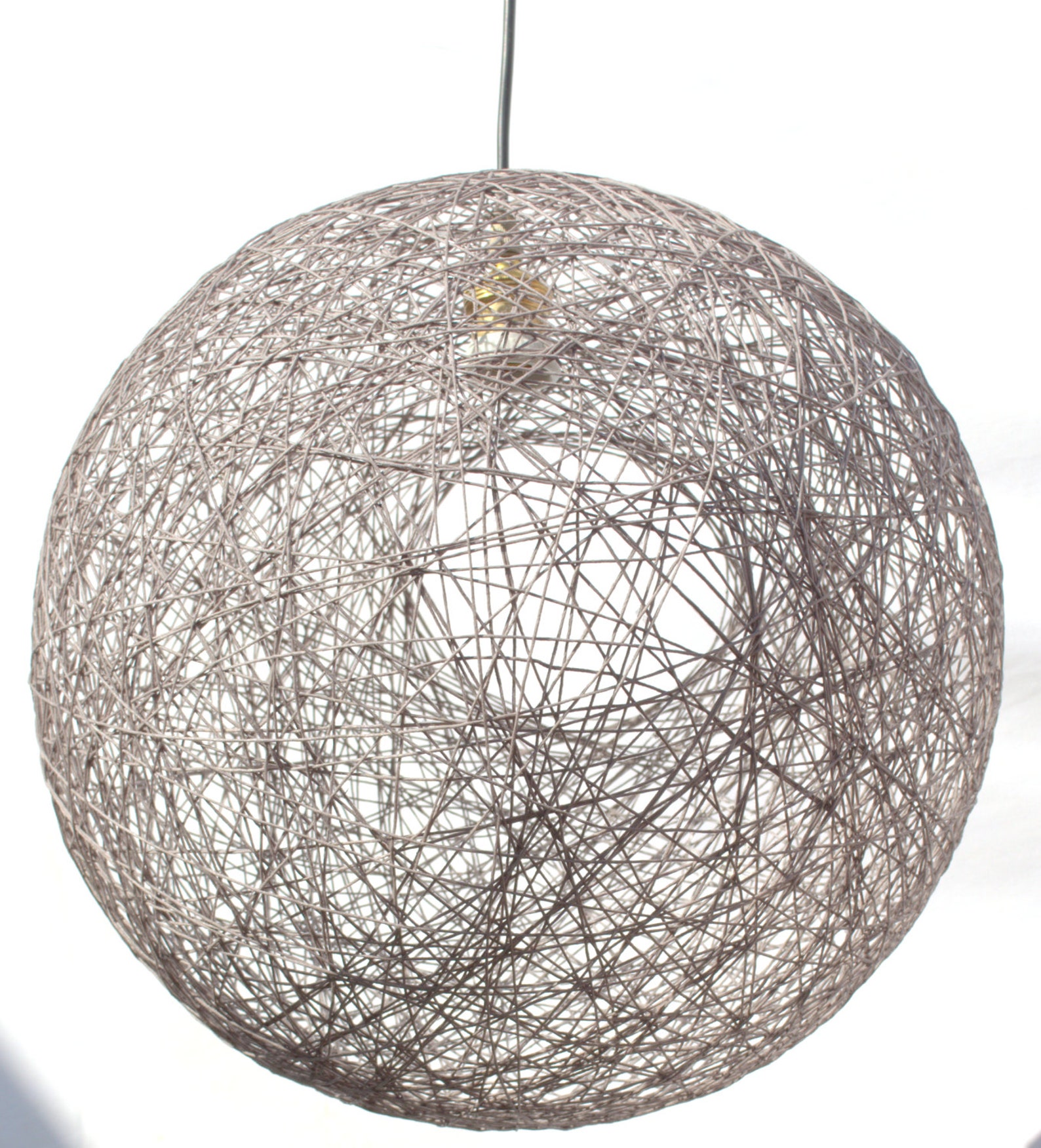 Grey Sphere Pendant Light. Modern Pendant Lamp, Design Light Fixture ...