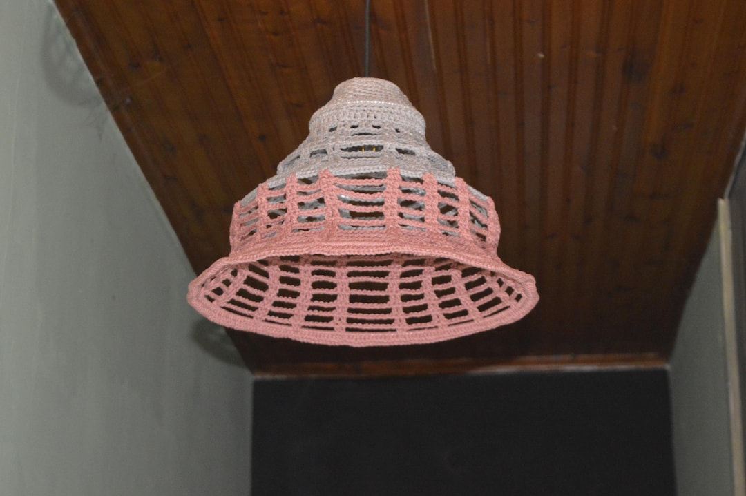 Crochet Boho Pendant Lamp. Crochet Hanging Light. Handmade Crochet Lamp ...