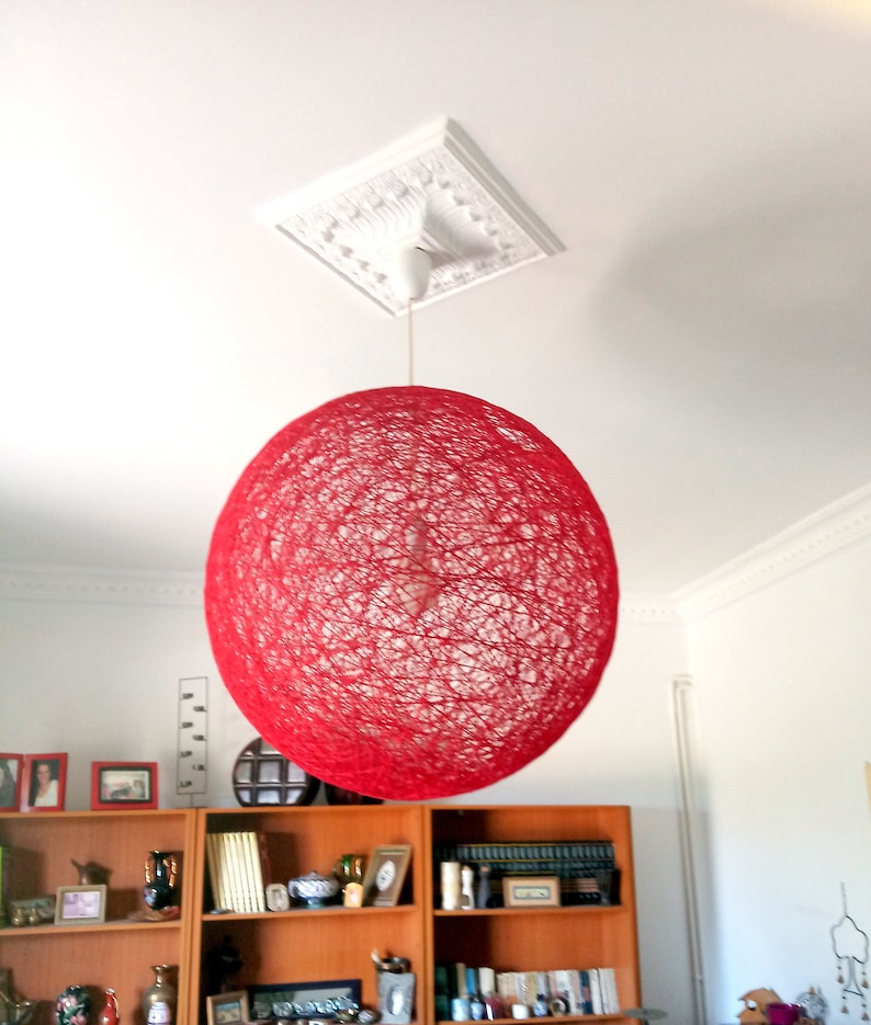 Ceiling Light. Sphere Lighting Fixture, Big Pendant Light. Modern ...