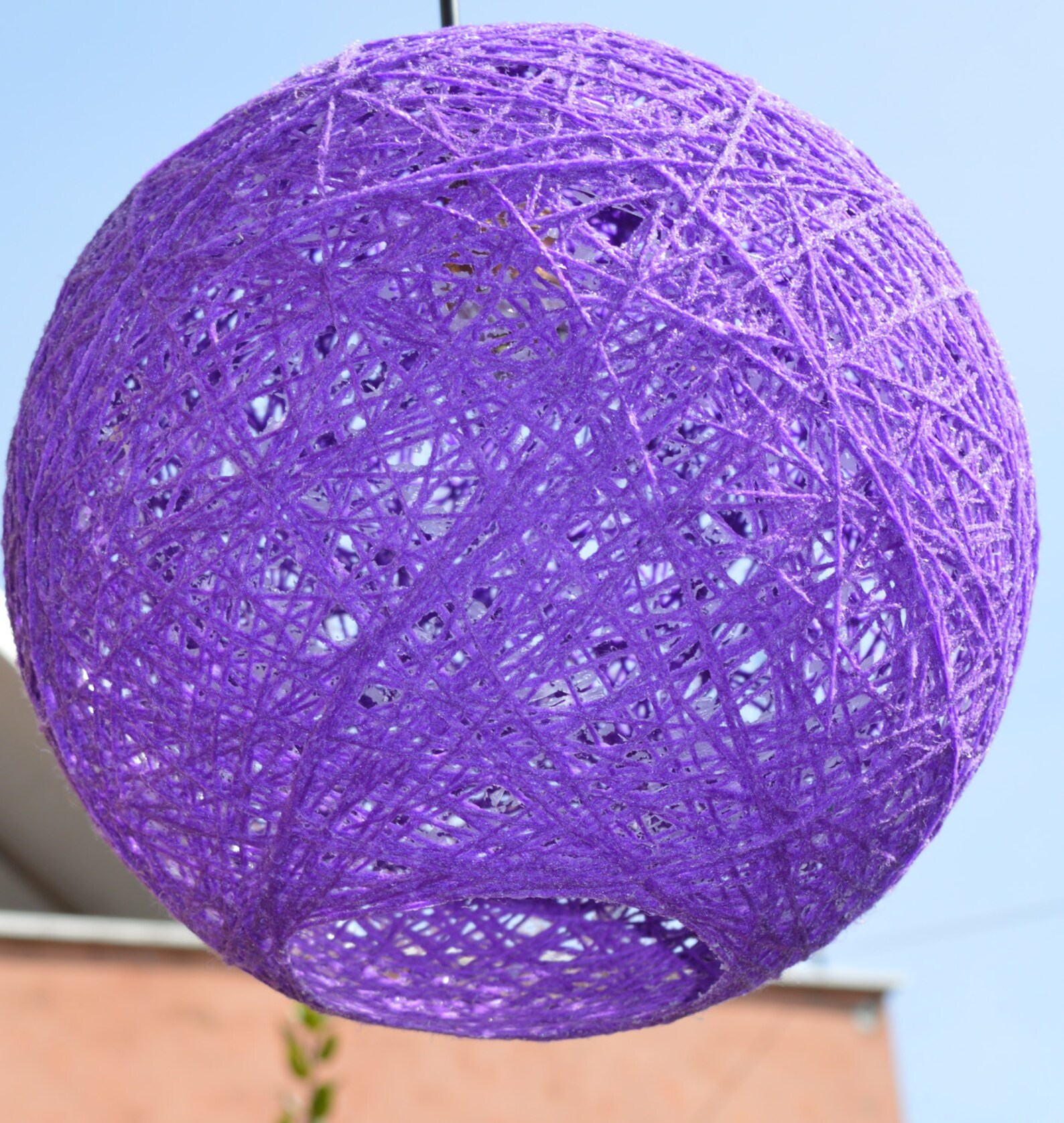 Purple Sphere. Modern Pendant Lamp. Globe Pendant Light. Lighting ...