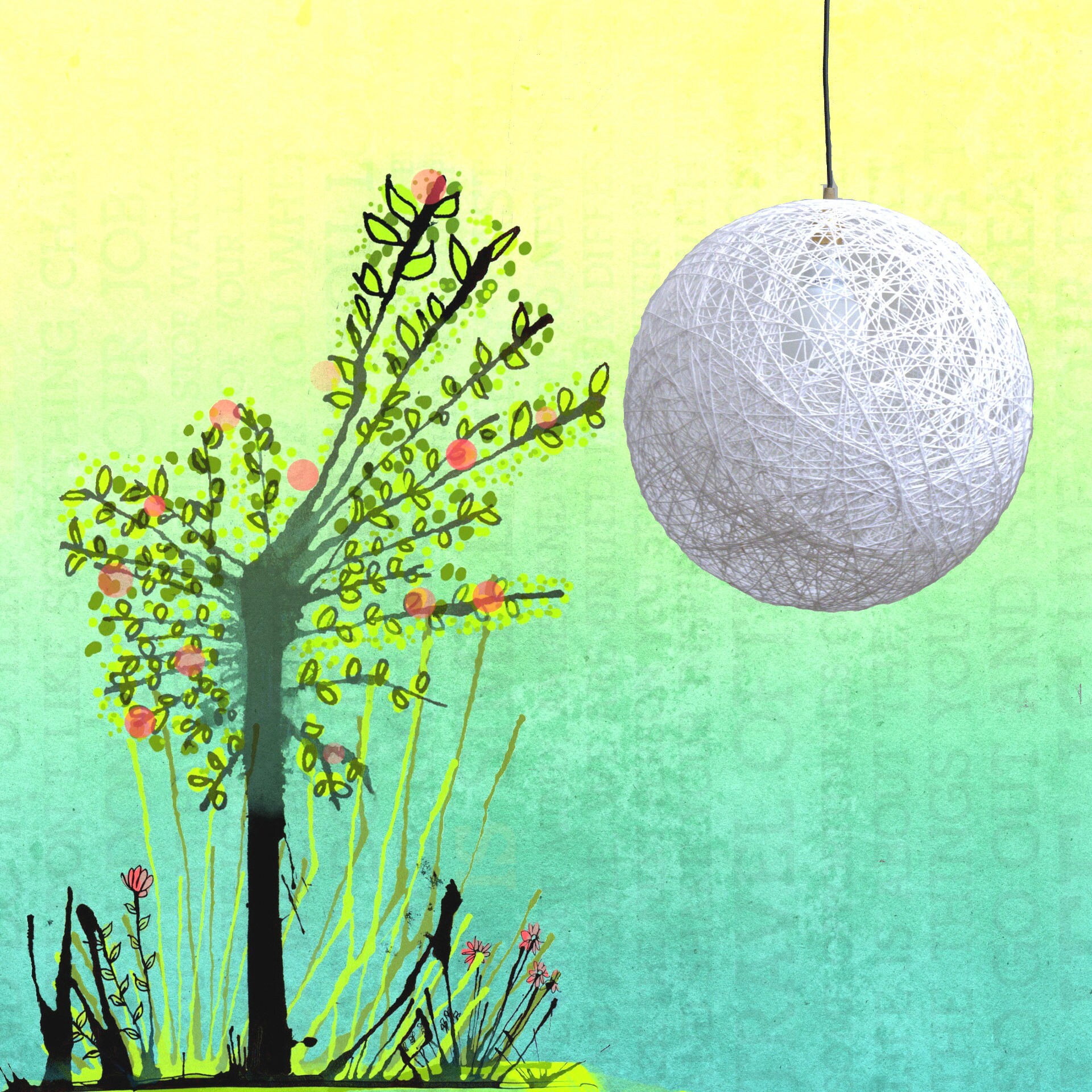 Sphere Pendant Light. Modern Pendant Lamp. Random Hanging Lamps. Globe ...