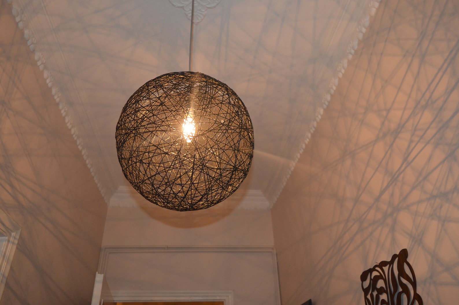 Giant Sphere Lighting Fixture, Globe Hanging Light. Modern Pendant Lamp ...