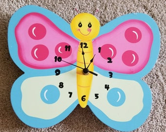 Butterfly wall clock | Etsy