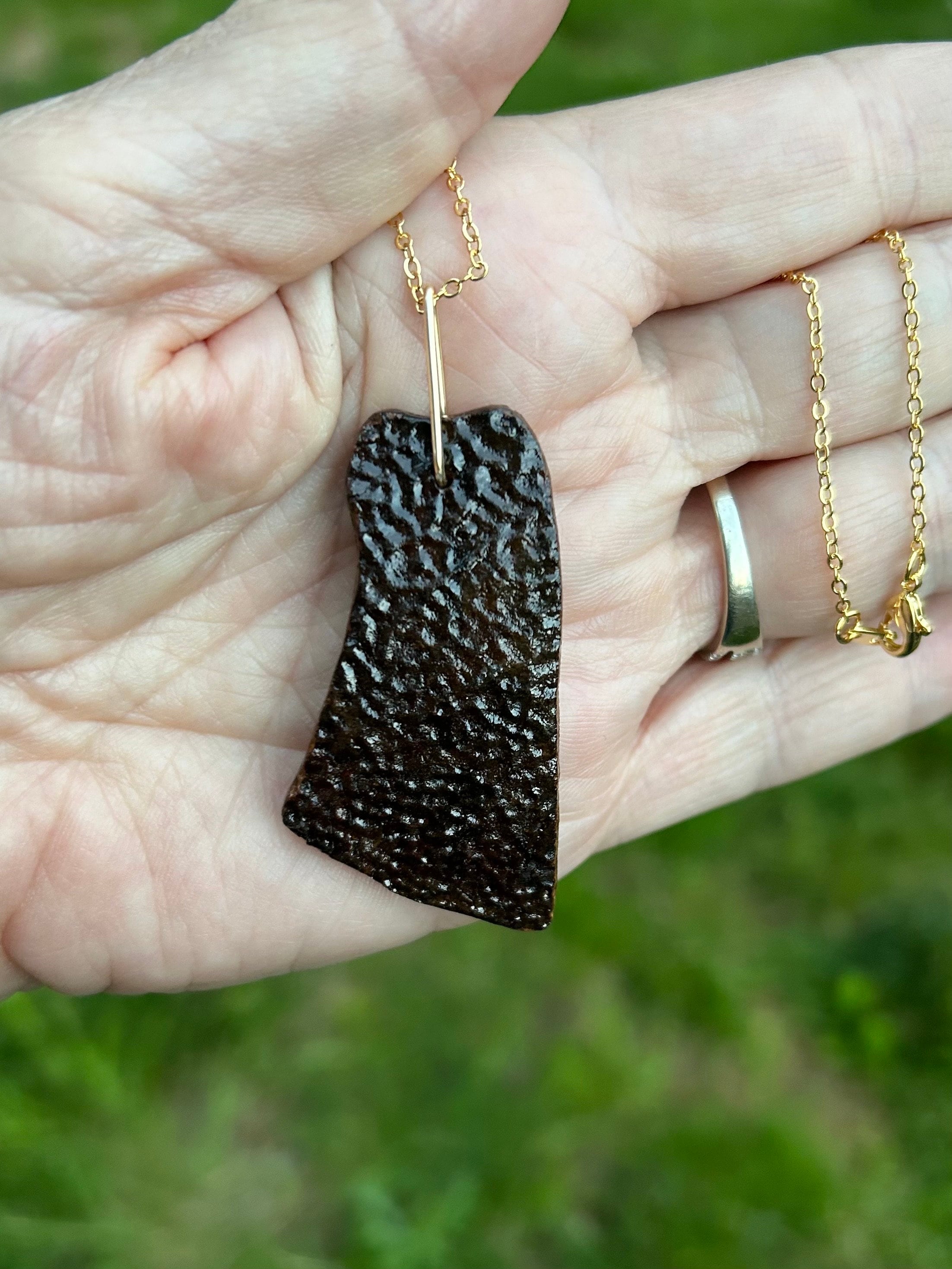 FOSSILIZED SOFTSHELL TURTLE Shell Necklace - Etsy