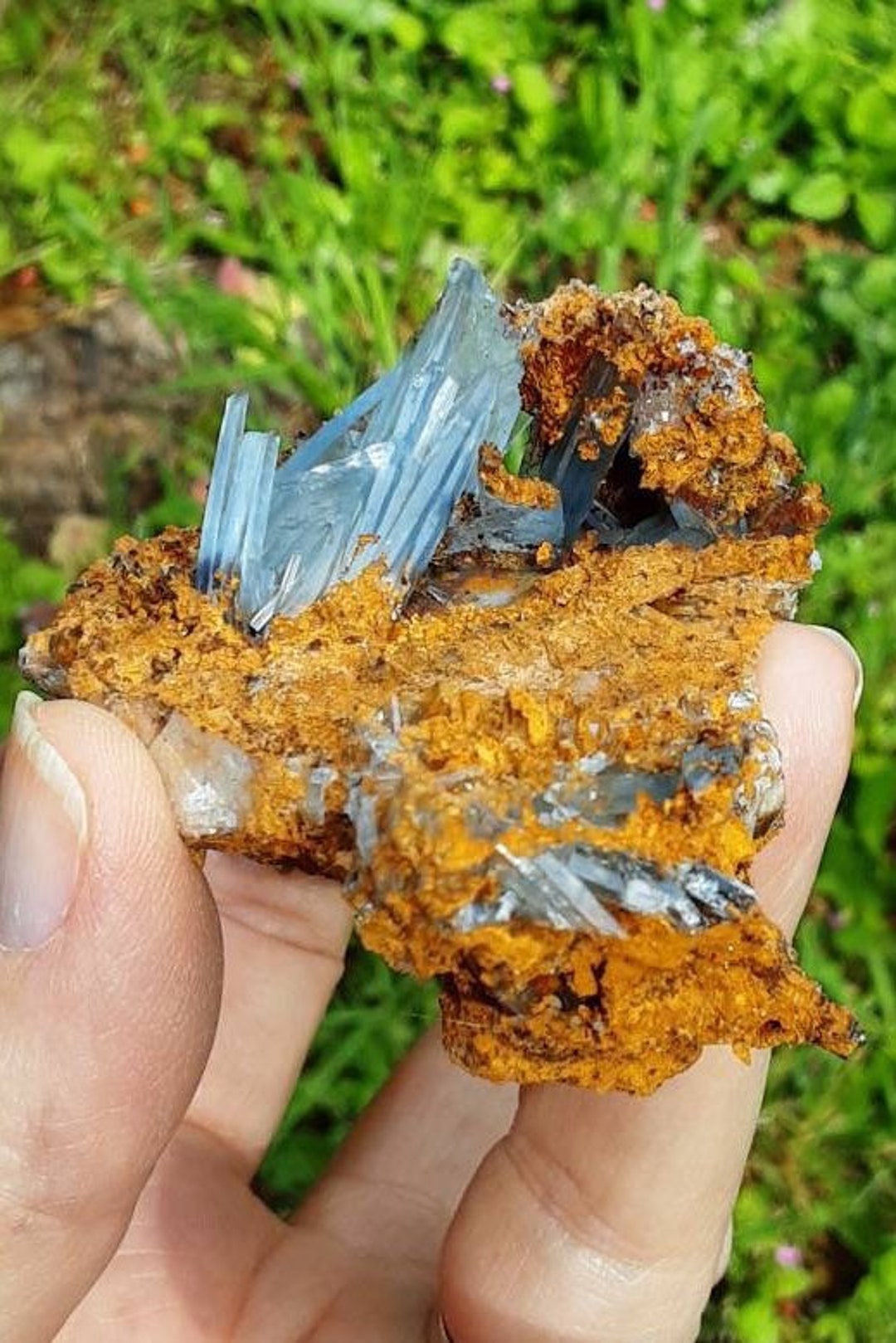 BLUE BARITE Throughout LIMONITE Matrix - Etsy