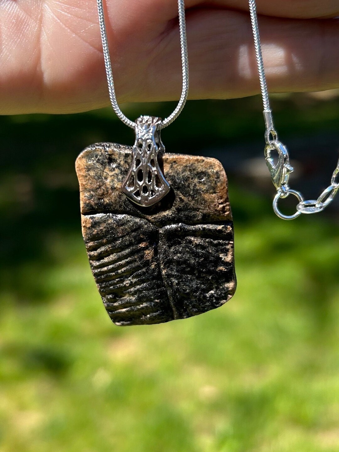 FOSSILIZED SOFTSHELL TURTLE Shell Necklace - Etsy