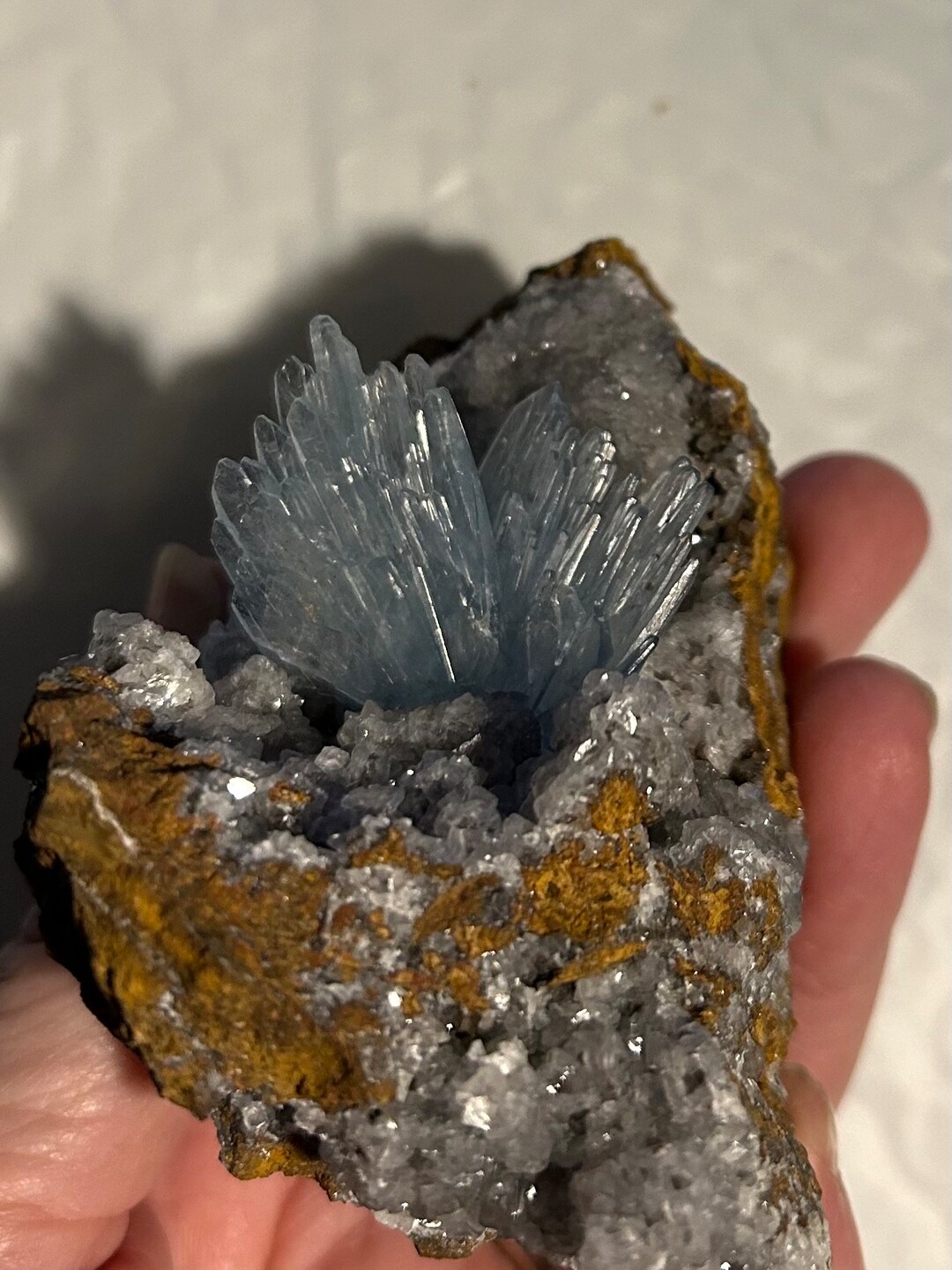 BLUE BARITE on LIMONITE Matrix - Etsy