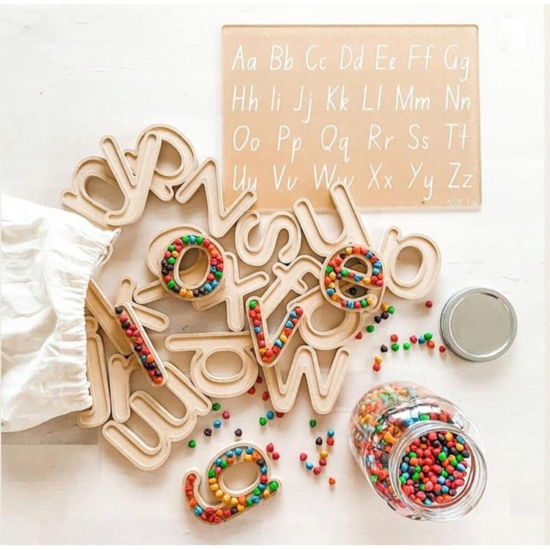 SENSORY LETTER LEARNERS Lowercase. Wooden Lowercase Sensory - Etsy