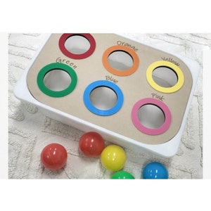 FLISAT/ TROFAST Coloured Large Ball Table Insert or Tub. Wooden Insert ...