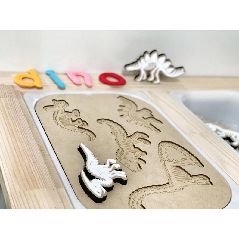 FLISAT/ TROFAST dinosaur Sorter Puzzle. Wooden - Etsy