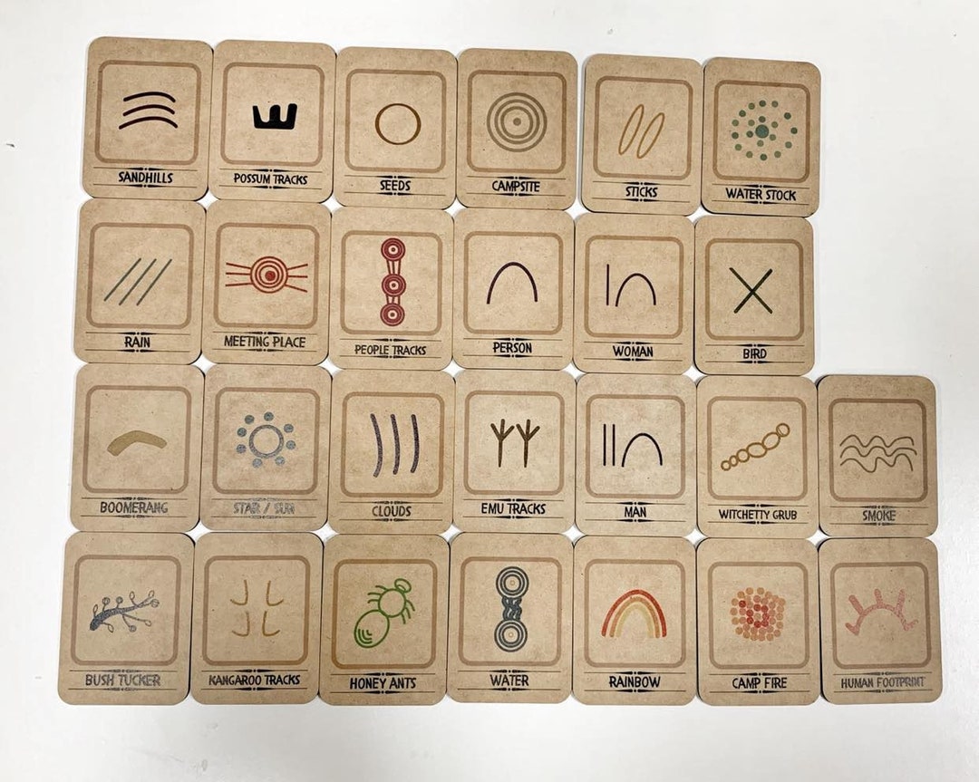 Indigenous Flash Cards Pack - 26, Aboriginal Symbols, Naidoc Week - Etsy