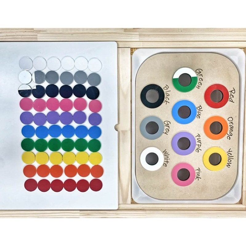 FLISAT/ TROFAST Colour Sorting Table Insert. Wooden Insert. Sensory ...