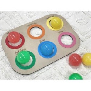 FLISAT/ TROFAST Coloured Large Ball Table Insert or Tub. Wooden Insert ...