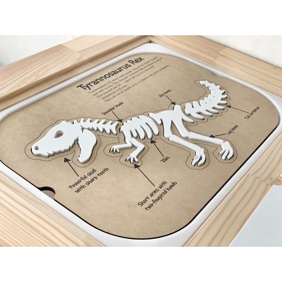 T Rex Fun Fact Puzzle Board Ikea Trofast Flisat Insert - Etsy