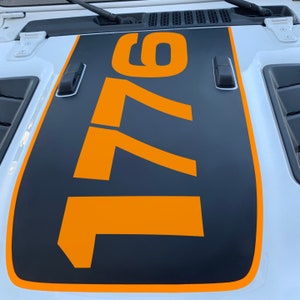 Custom 1941 Pinstripe Hood Decal Compatible With Jeep Wrangler JL & Gladiator JT 2018-2022 3M ...