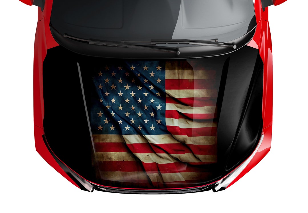 American Flag Style Hood Wrap Vinyl Custom Sizes 01 - Etsy