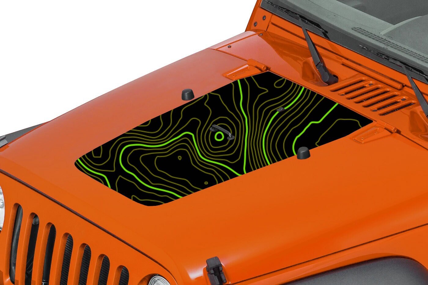 Topographic Topo Hood Decal Compatible With Jeep Wrangler JK - Etsy