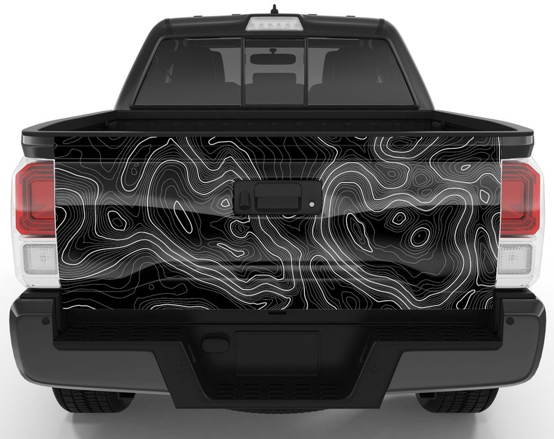 Customizable Topographic Tailgate Wrap Vinyl 2'x6' - Etsy