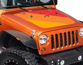 Custom Pinstripe Hood Decal Compatible With Jeep Wrangler JK 2007-2018 ...