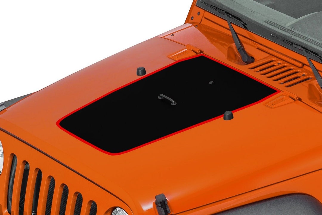 Custom Pinstripe Hood Decal Compatible With 2007-2018 Jeep Wrangler JK ...