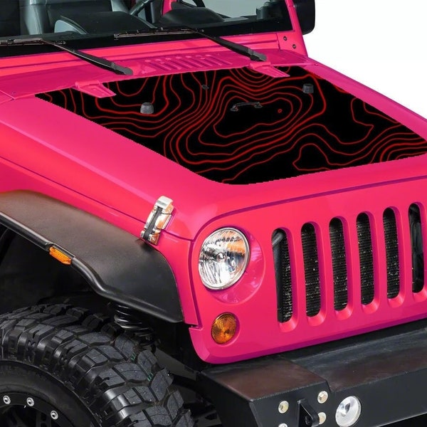 Jeep Topographic Map Hood Decals - Etsy