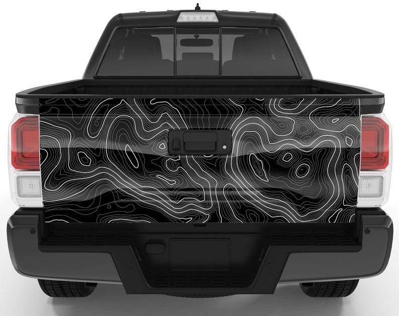 Customizable Topographic Tailgate Wrap Vinyl Any Size and Color ...