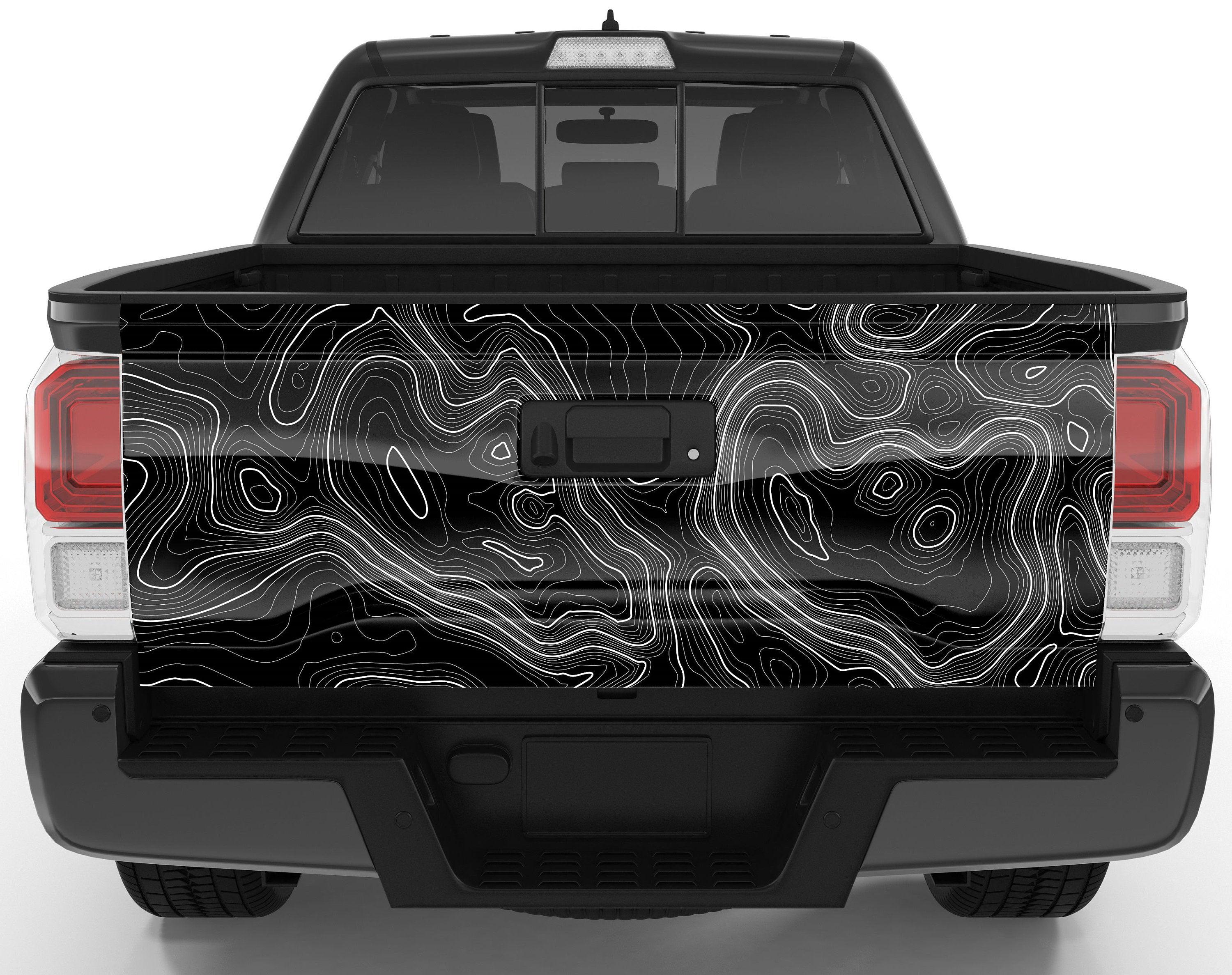 Customizable Topographic Tailgate Wrap Vinyl Any Size and Color ...