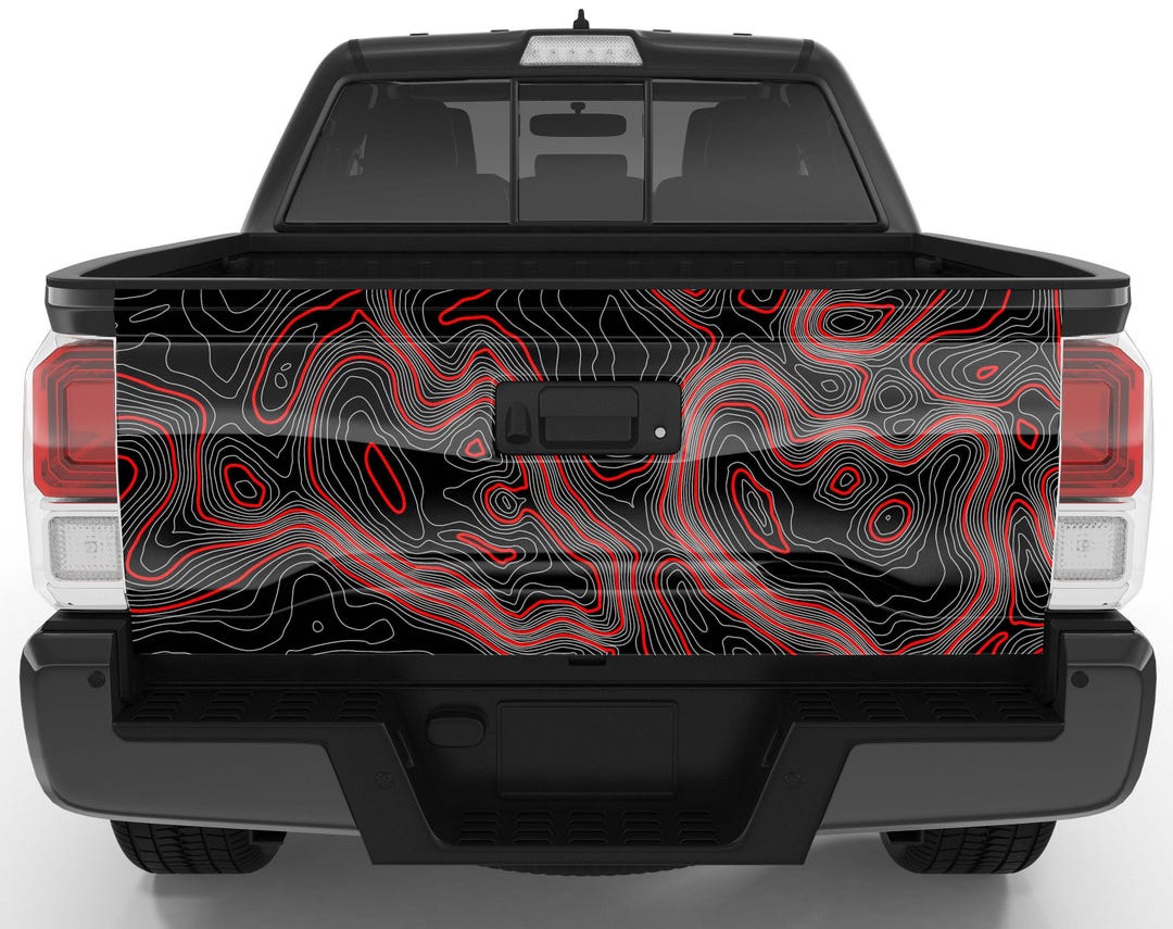 Customizable Topographic Tailgate Wrap Vinyl Any Size and Color ...