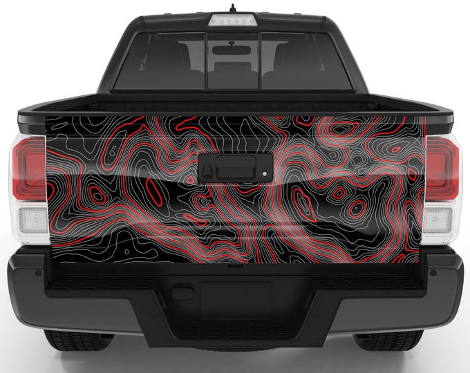 Customizable Topographic Tailgate Wrap Vinyl Any Size and Color ...