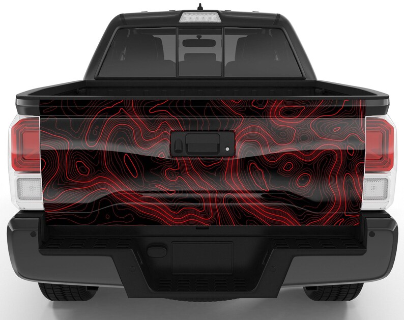 Customizable Topographic Tailgate Wrap Vinyl Any Size and Color ...