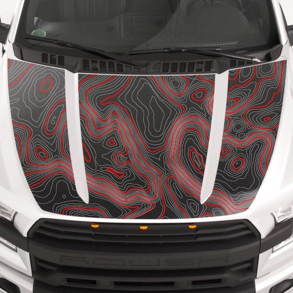 F150 Topo Hood Decal - Etsy