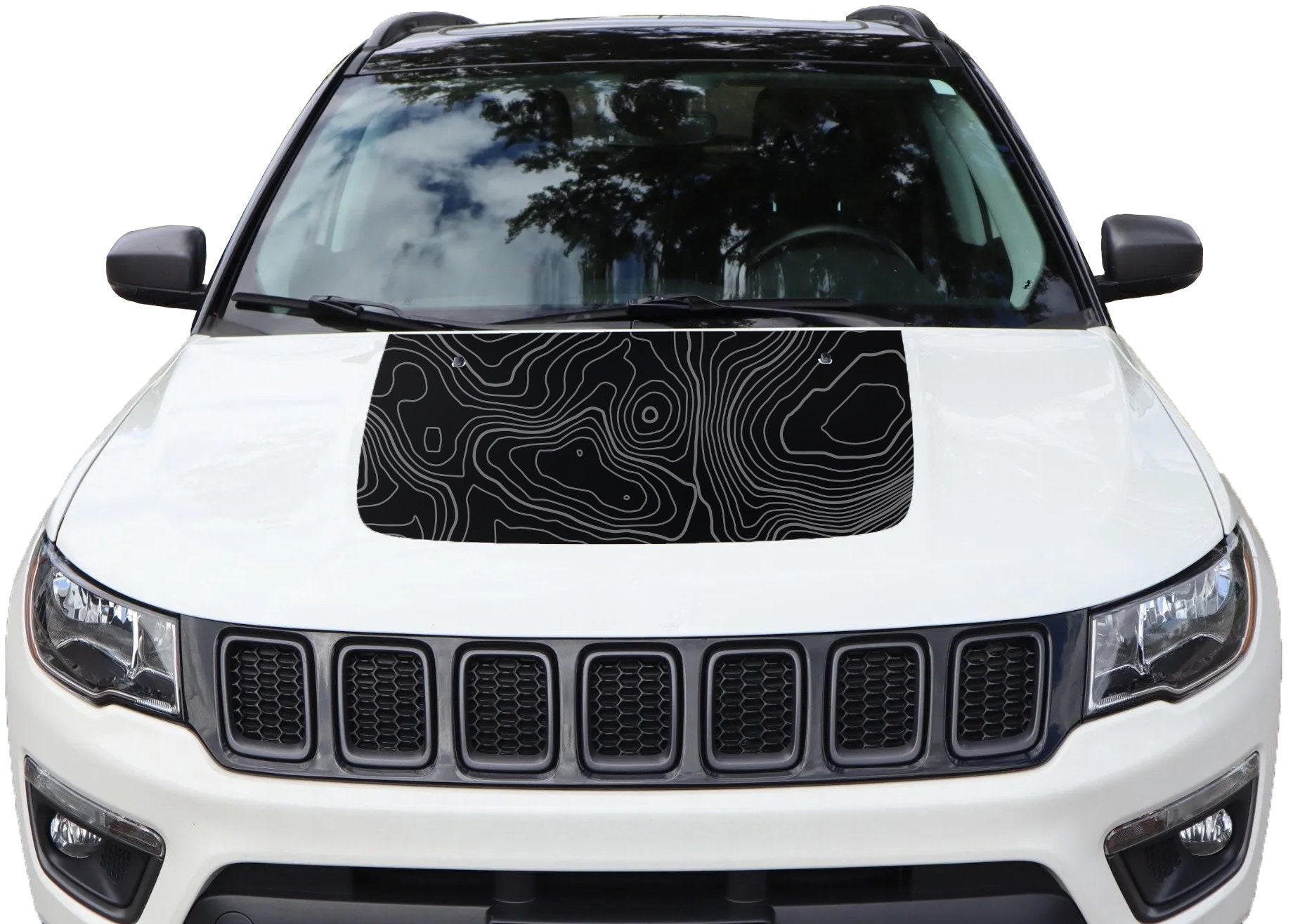 Topographic Topo Hood Decal Compatible With Jeep Compass - Etsy