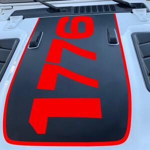 Custom 1941 Pinstripe Hood Decal Compatible With Jeep Wrangler JL & Gladiator JT 2018-2022 3M ...