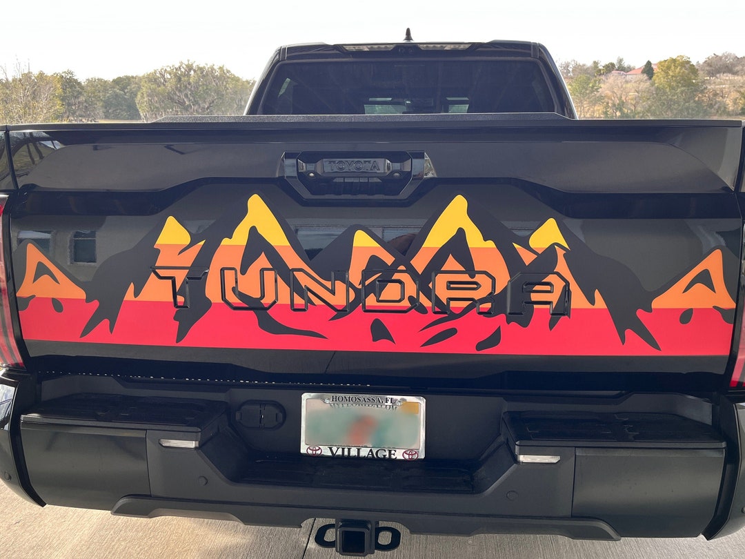 Custom Toyota Tundra Retro Mountain Scene Tailgate Graphics Decal 2022 ...