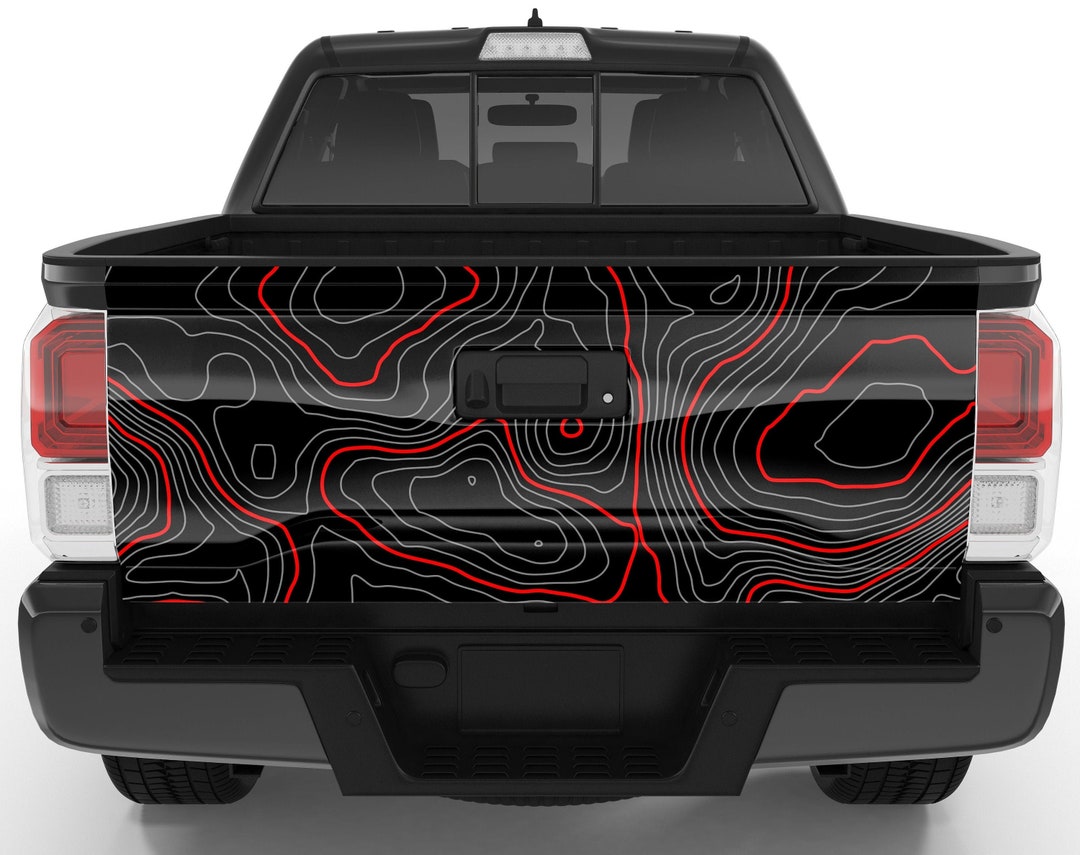 Customizable Topographic Tailgate Wrap Vinyl Wrap Vinyl in Any Size and ...