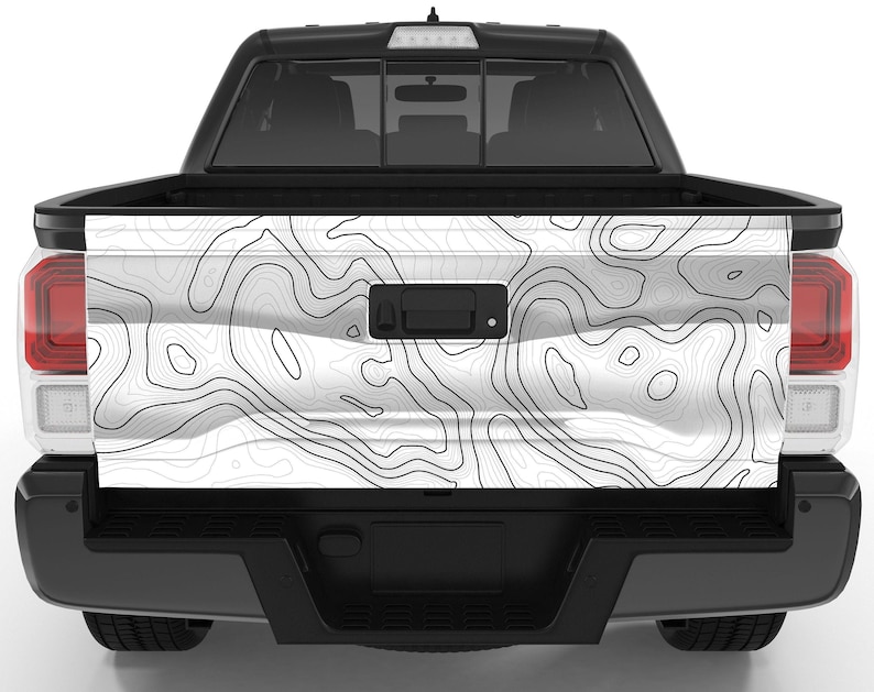Customizable Topographic Tailgate Wrap Vinyl Any Size and Color ...