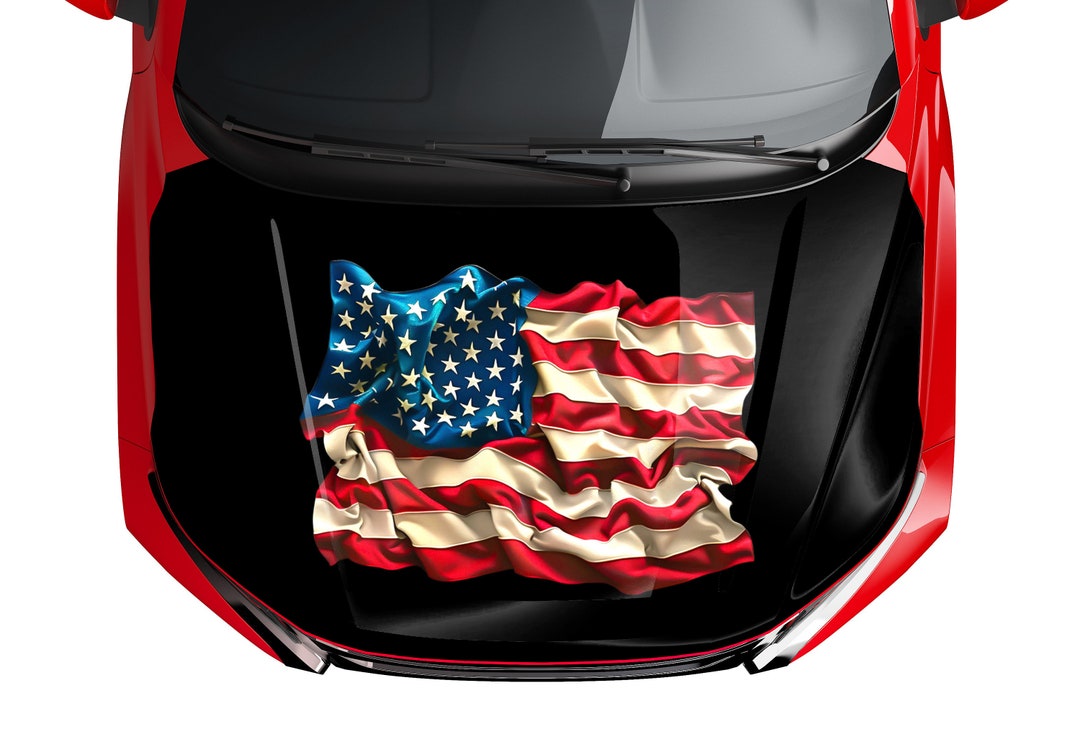American Flag Style Hood Wrap Vinyl Custom Sizes 03 - Etsy