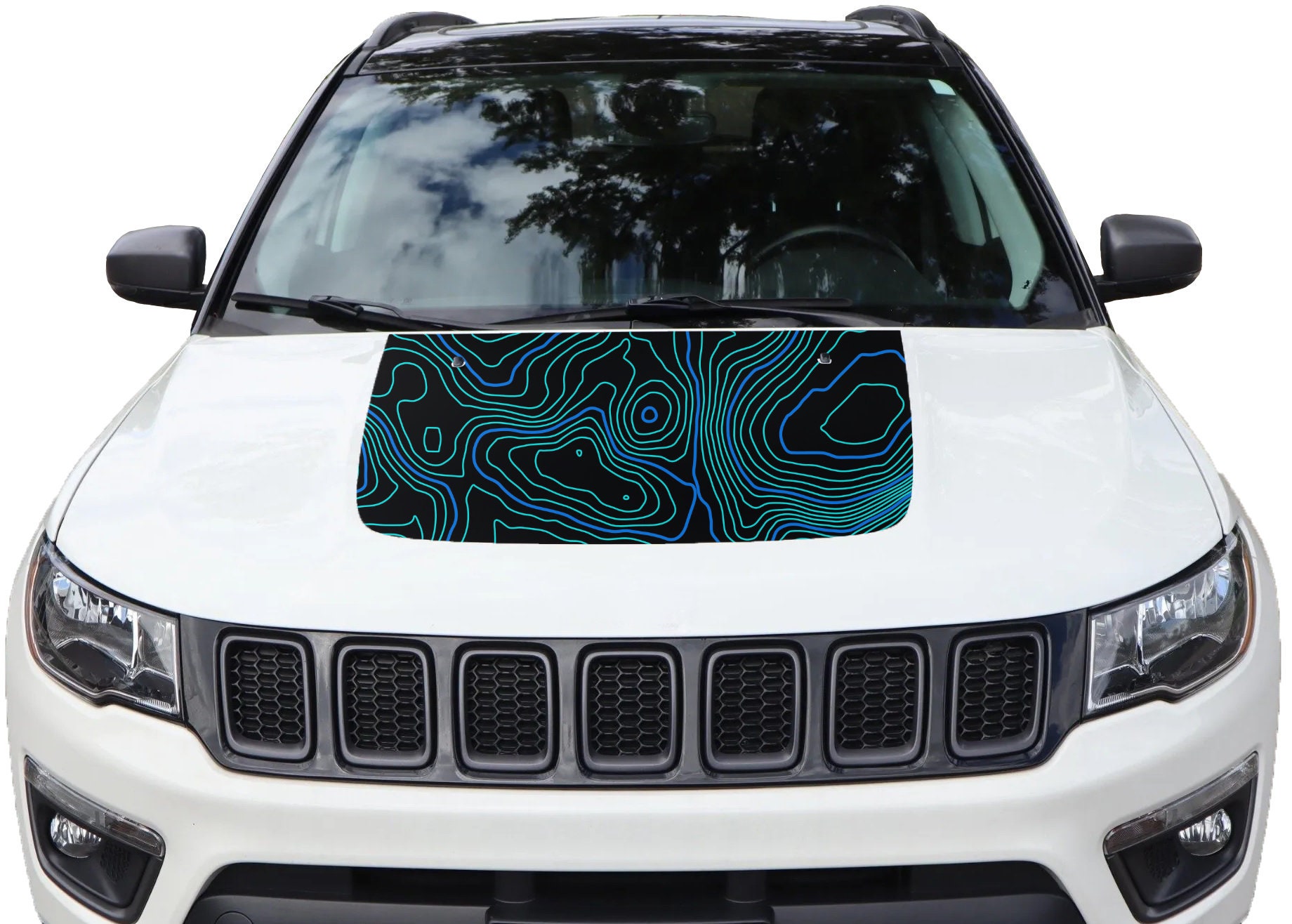 Topographic Topo Hood Decal Compatible With Jeep Compass - Etsy