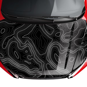 Customizable Topographic Topo Hood Wrap Vinyl Custom Sizes and Color ...