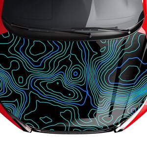 Customizable Topographic Hood Wrap Vinyl 52 X 72 10 Year Wrap Vinyl for ...