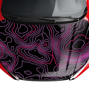 Customizable Topographic Hood Wrap Vinyl (52" X 72") 10 Year Wrap Vinyl ...
