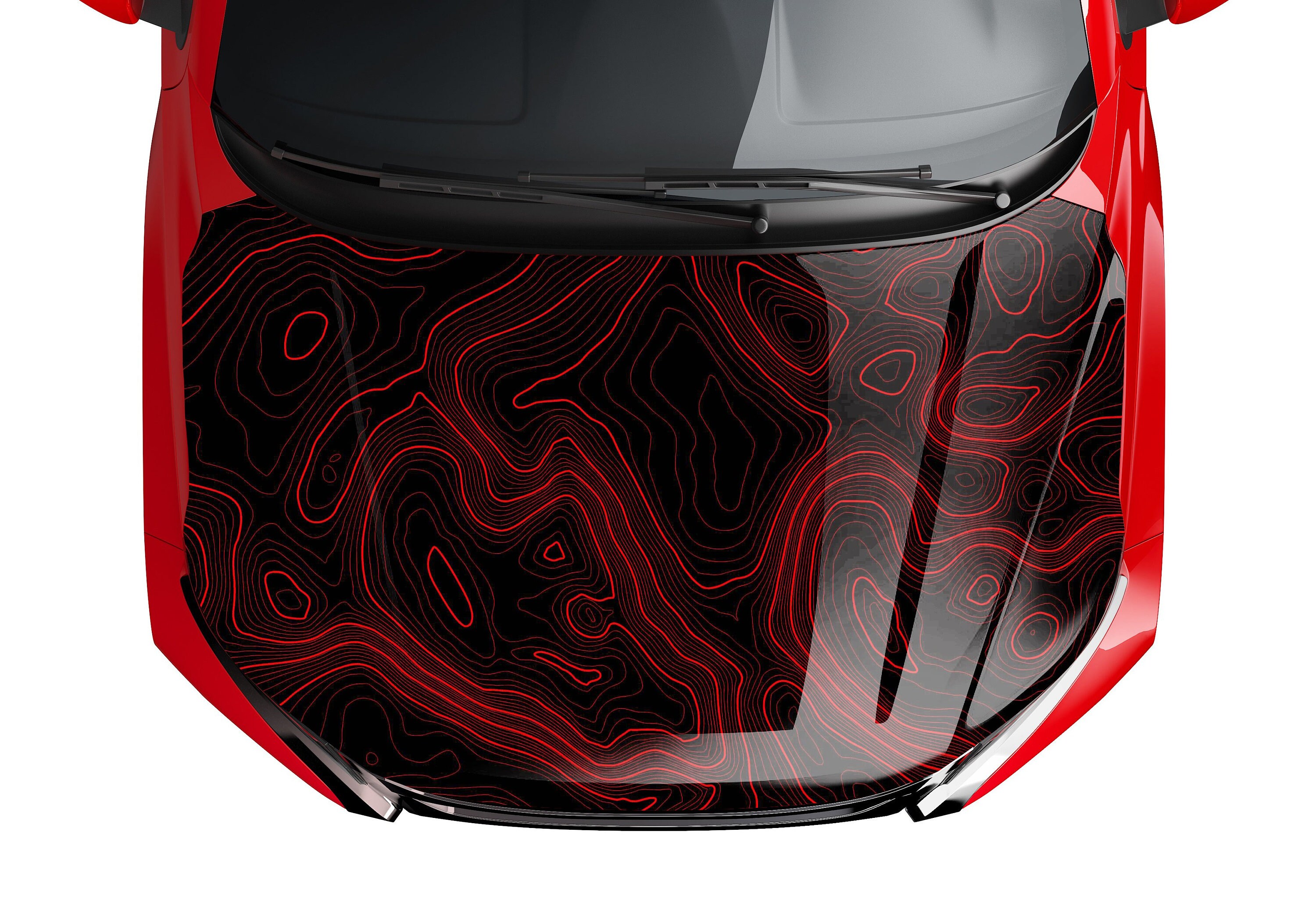 Customizable Topographic Topo Hood Wrap Vinyl Custom Sizes and Color ...