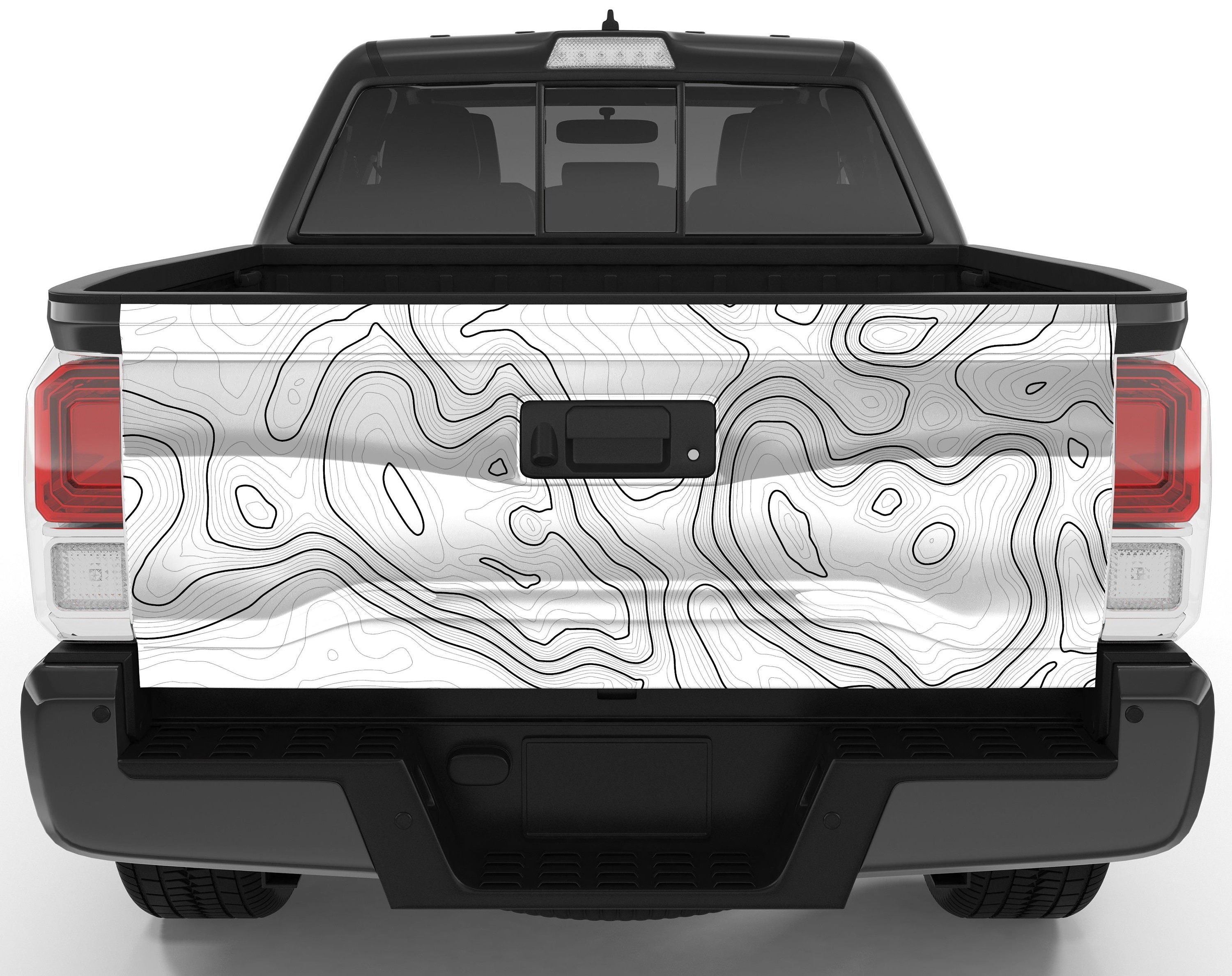 Customizable Topographic Tailgate Wrap Vinyl 2'x6' - Etsy