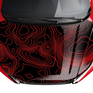 Customizable Topographic Hood Wrap Vinyl 52 X 72 10 Year Wrap Vinyl for ...