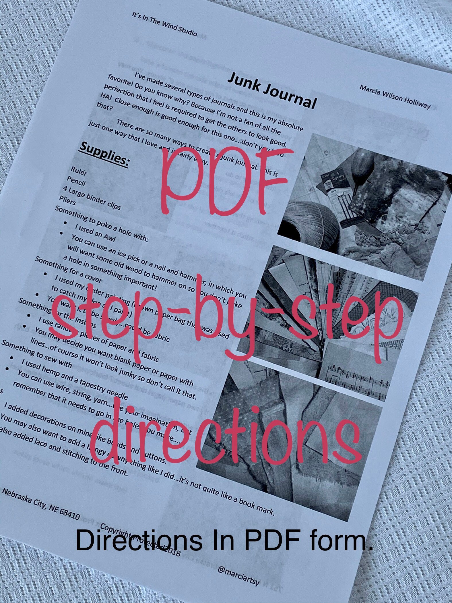 How to Make a Junk Journal Directions on PDF - Etsy